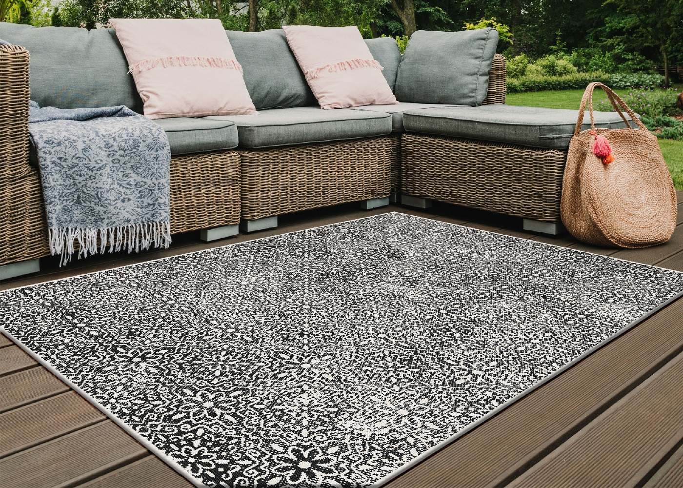 Alfombra reversible night flowers 160x230