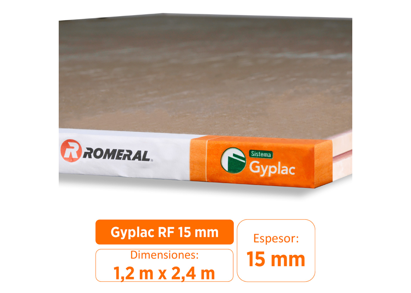 Gyplac rf 15 mm 1.20 x 2.40
