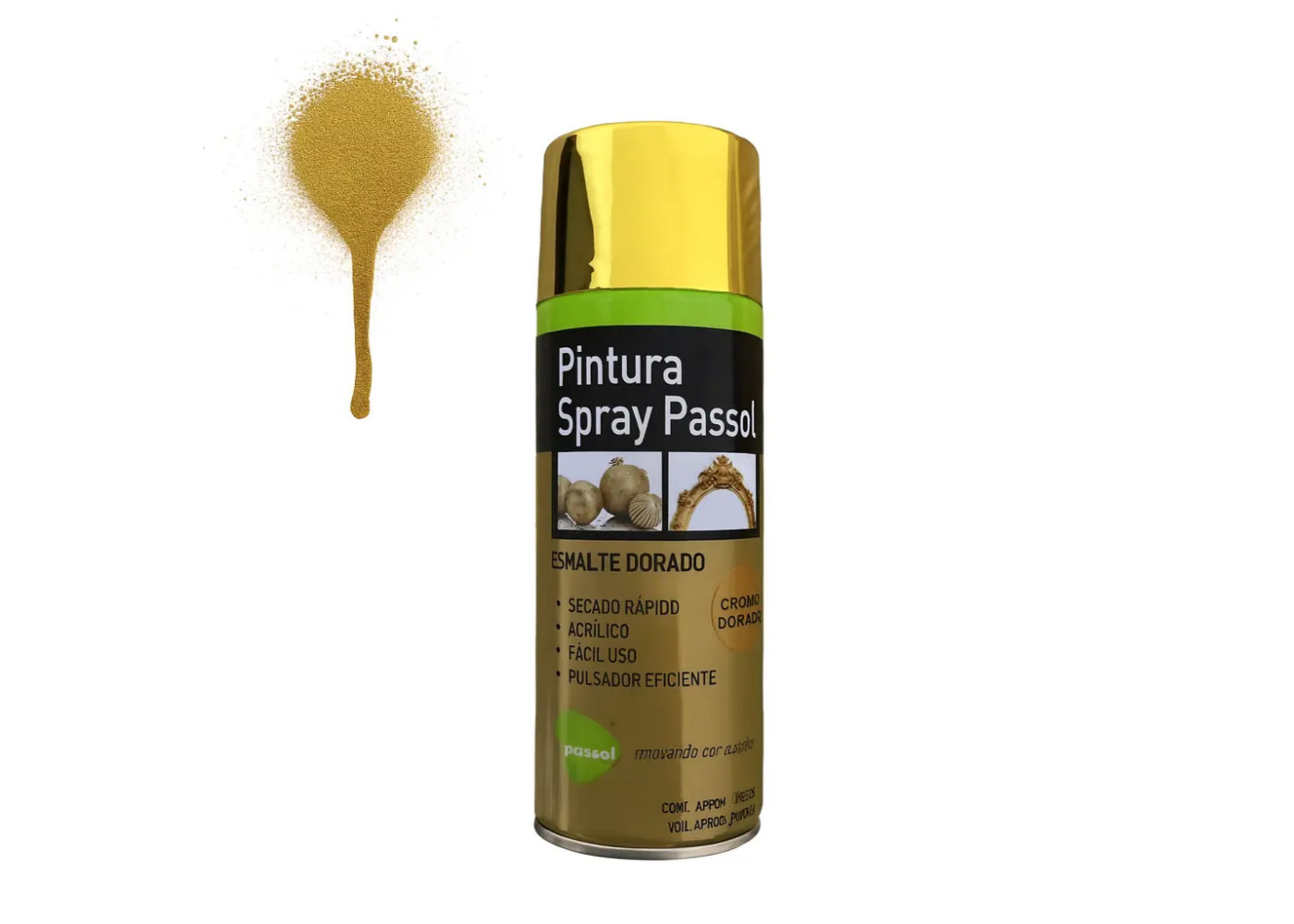 Pintura spray 400ml dorado passol | MCT
