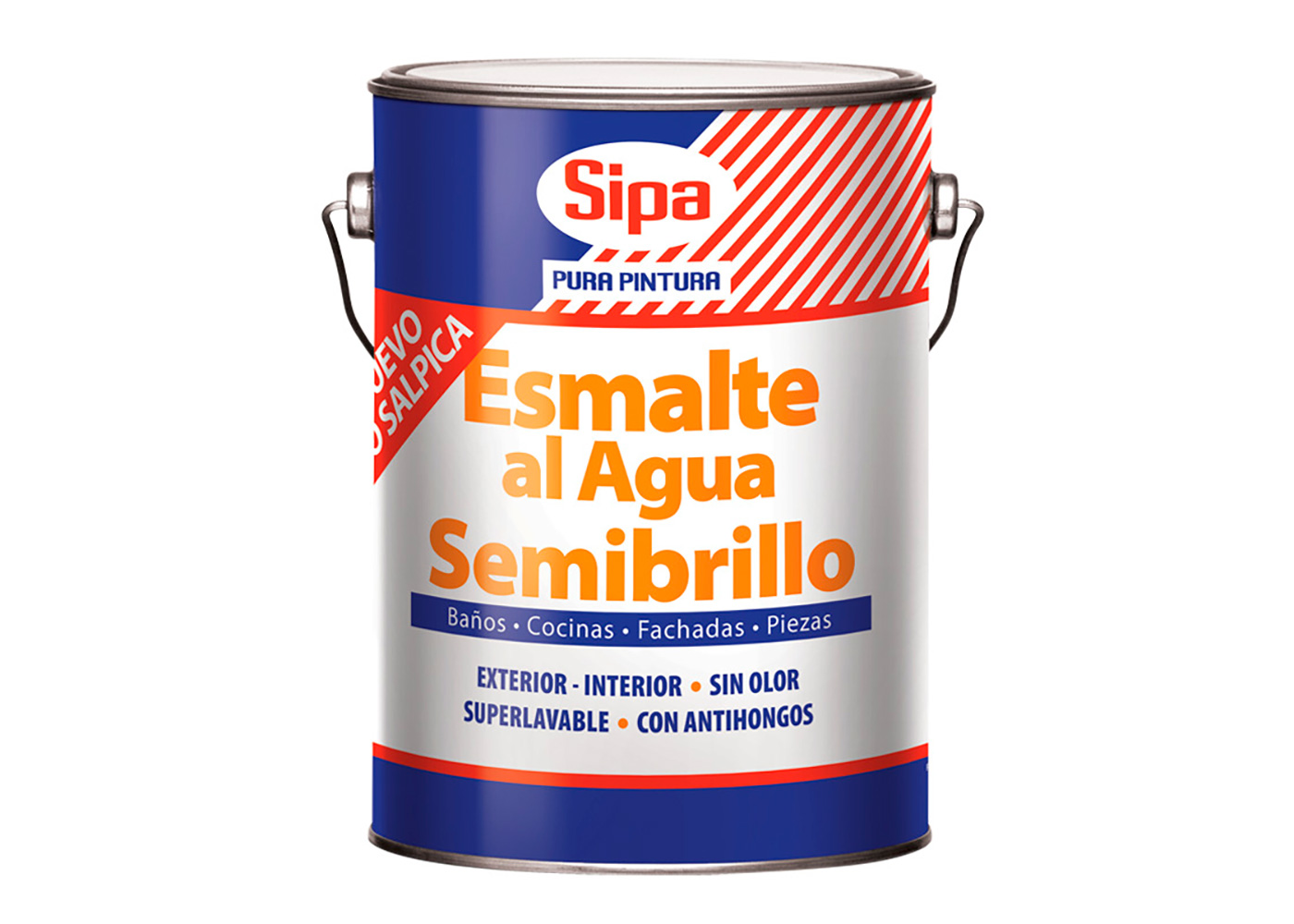 Esmalte al agua semibrillo blco. sipa